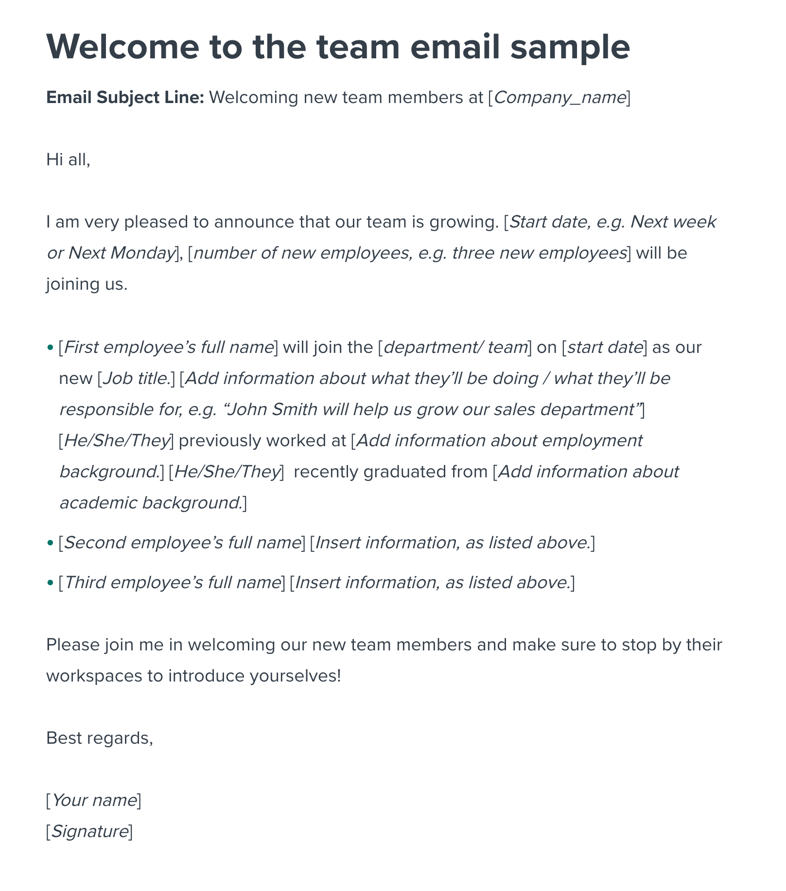 How To Write An Email Welcoming A New