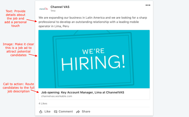 LinkedIn job posting template | Workable