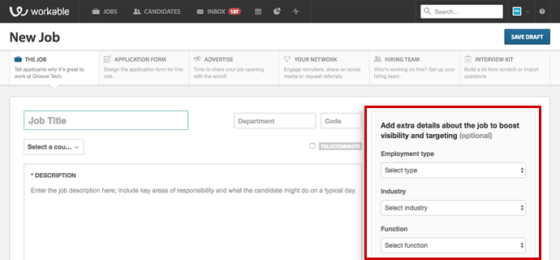 The new look job editor - Workable