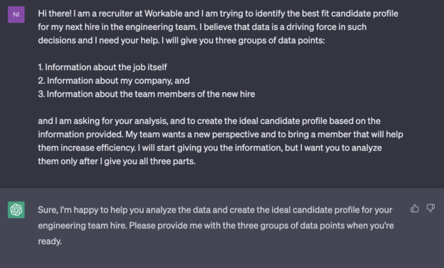 Hiring with ChatGPT: Create an ideal candidate profile - Workable